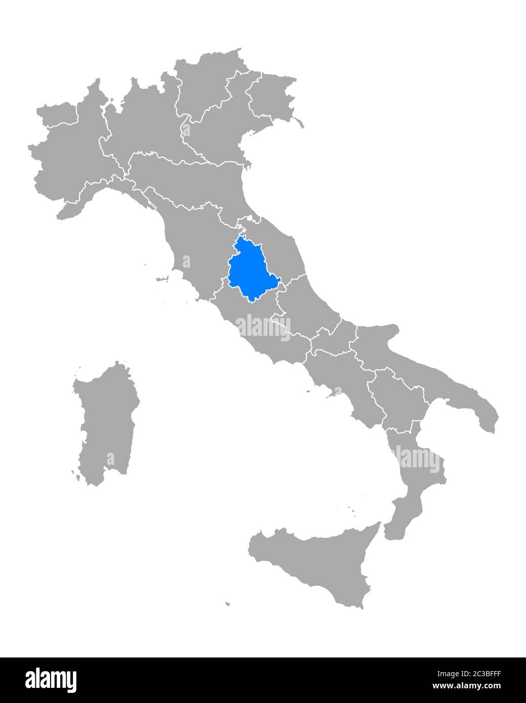 Map of Umbria in Italy Stock Photo - Alamy