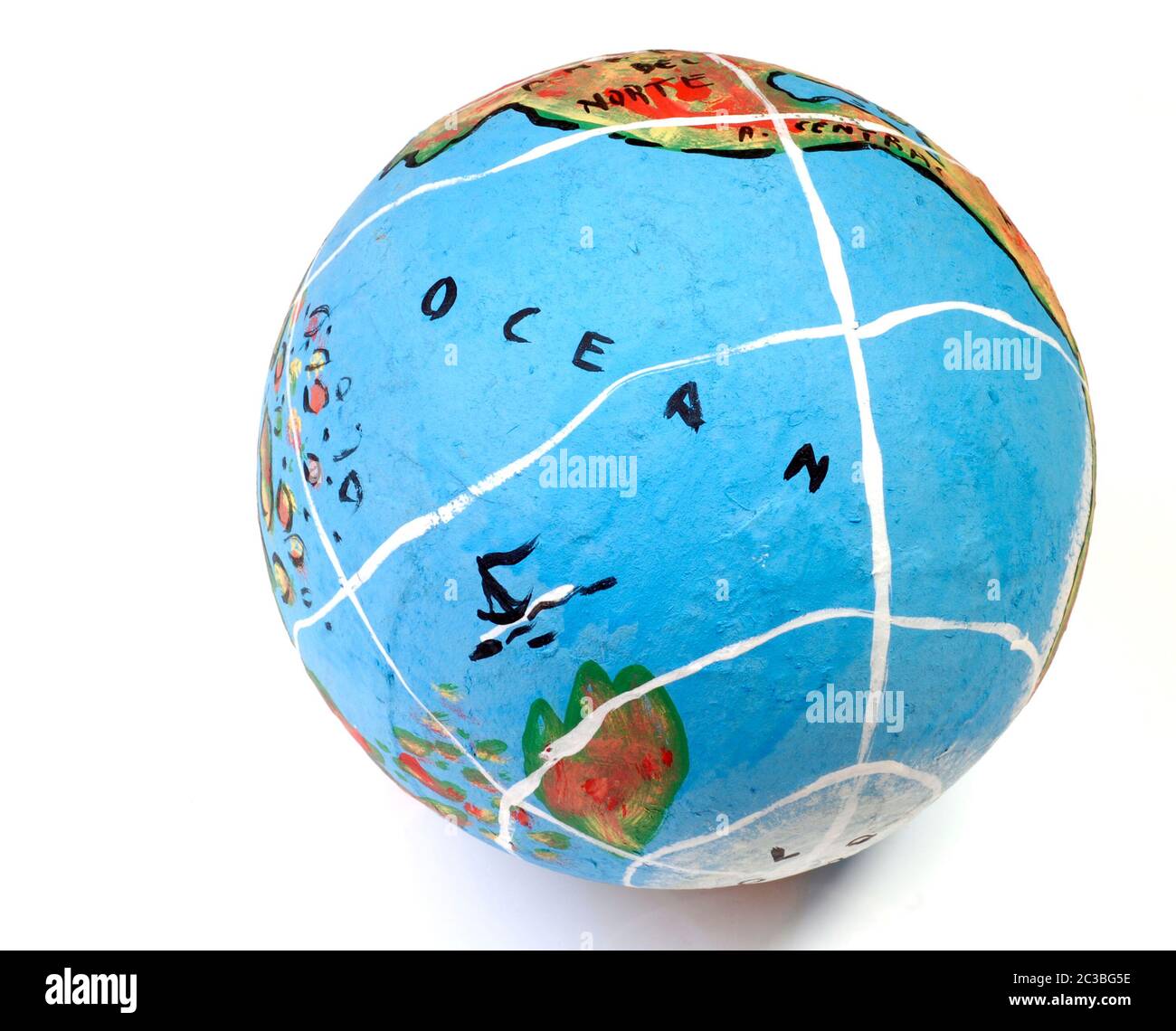 Earth globe showing pacific ocean hi-res stock photography and images ...