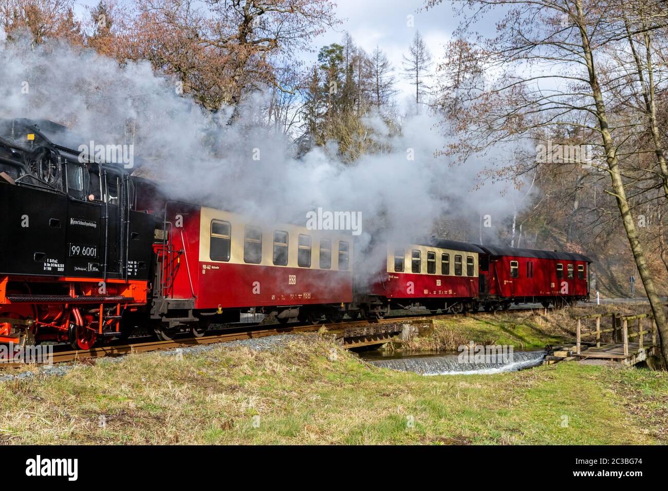Harz narrow-gauge railway in the Selketal Harz Stock Photo - Alamy