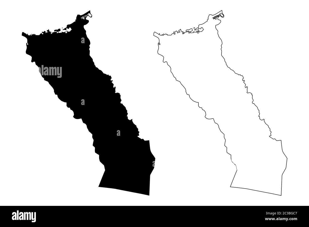 Bacoor City (Republic of the Philippines, Calabarzon Region) map vector ...