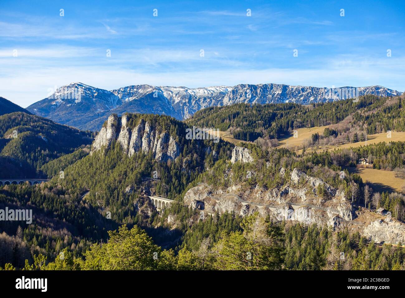 The famous 20 shilling view, Vienna Alps, Austria Stock Photo - Alamy