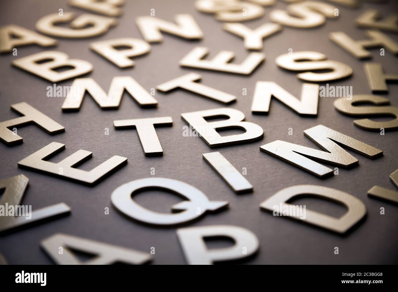 Mixed solid letters pile closeup photo. Education background concept ...