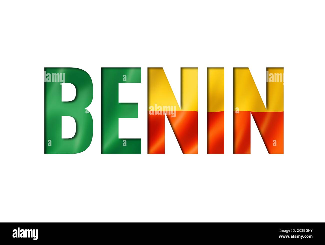 benin flag text font. nation symbol background Stock Photo - Alamy