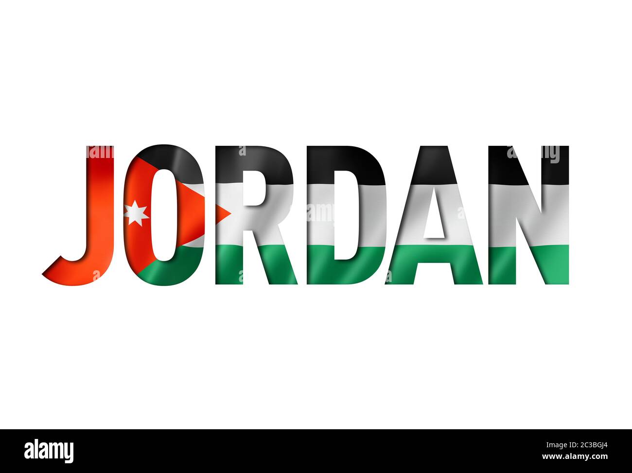 jordanian flag text font. jordan symbol background Stock Photo - Alamy