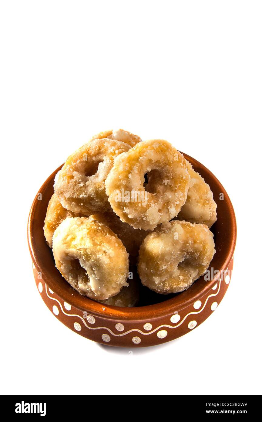 Indian Traditional Sweet Food Balushahi on a white background Stock ...