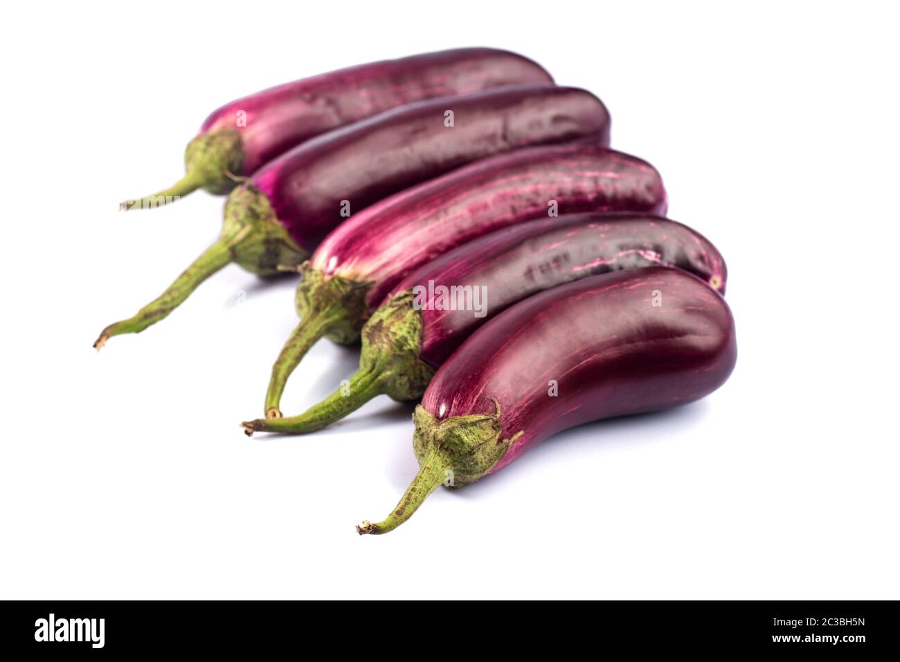 Eggplant or aubergine or brinjal vegetable isolated on a white ...