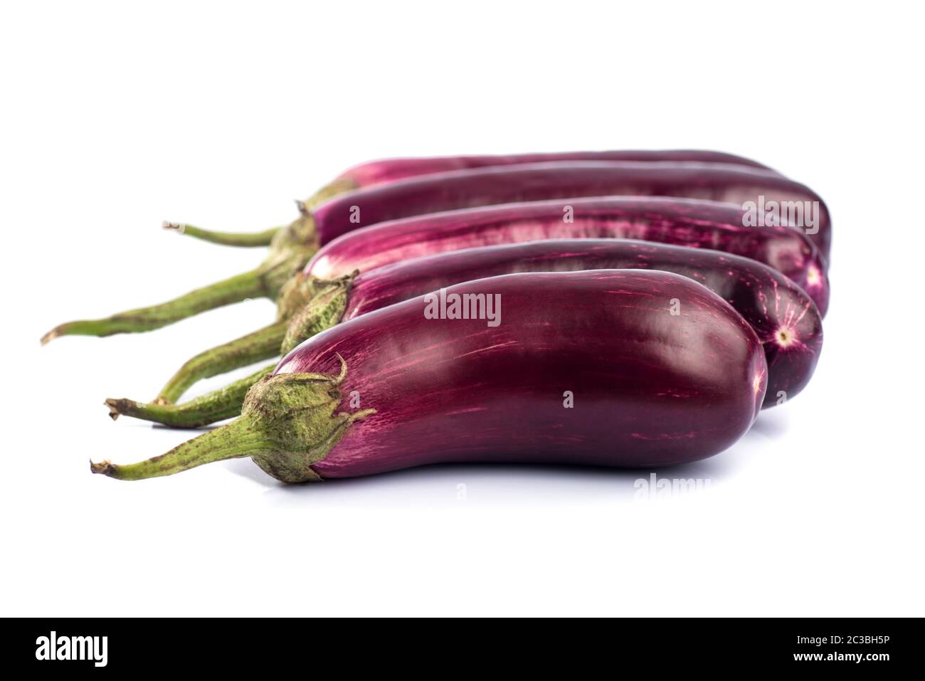 Eggplant or aubergine or brinjal vegetable isolated on a white ...