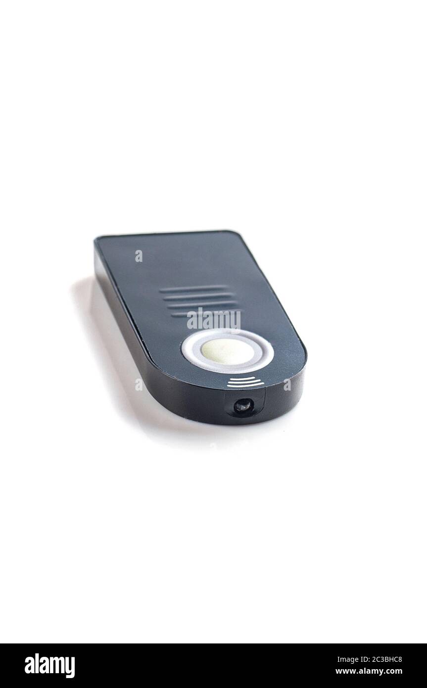 Wireless Remote control for DSLR camera. Isolated on white background ...