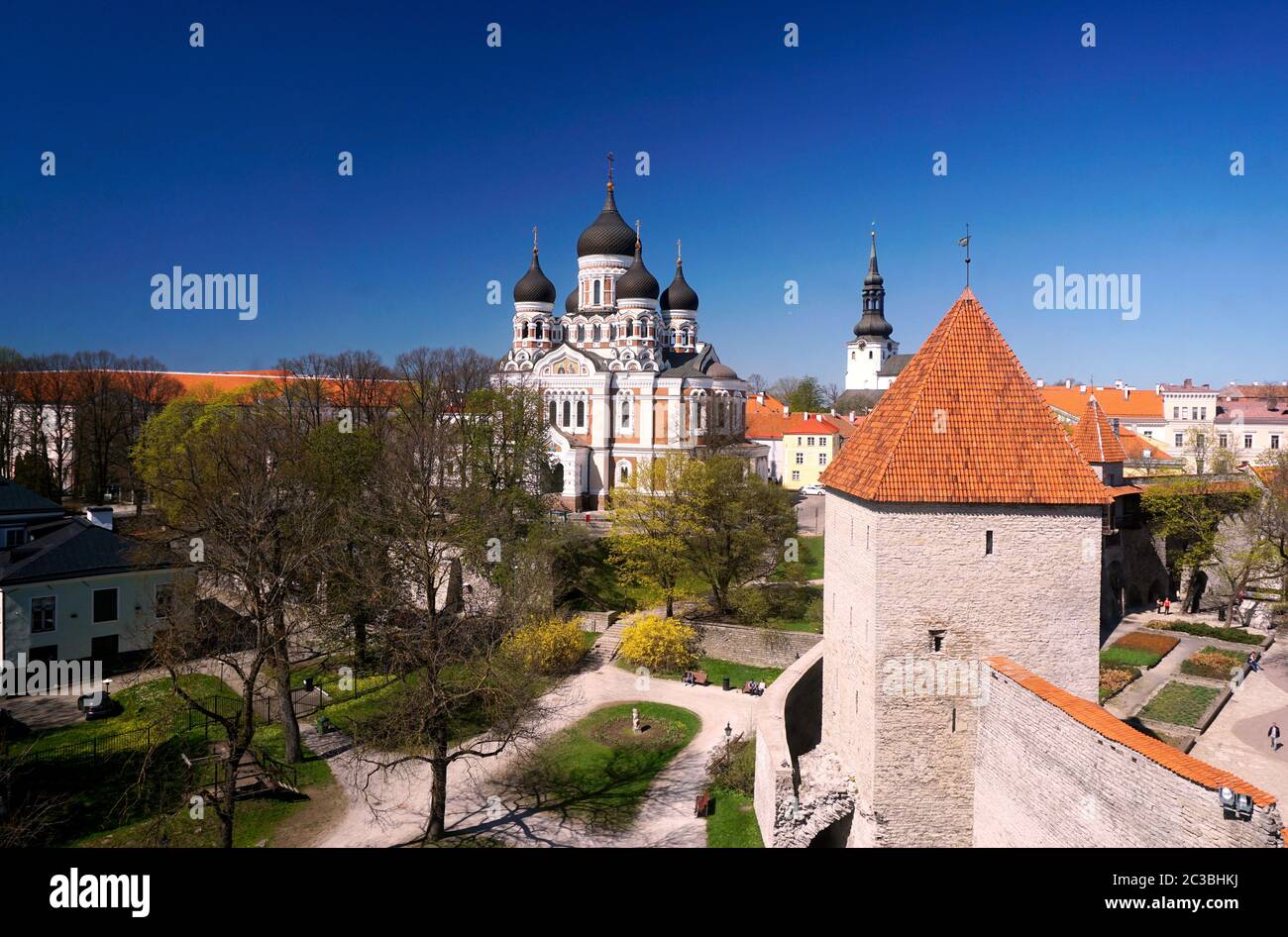 view on Alexander Nevsky Cathedral of capital of estonia Tallinn the ...