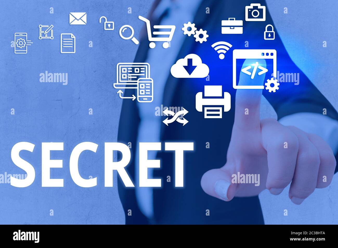 Conceptual hand writing showing Secret. Concept meaning practice of ...