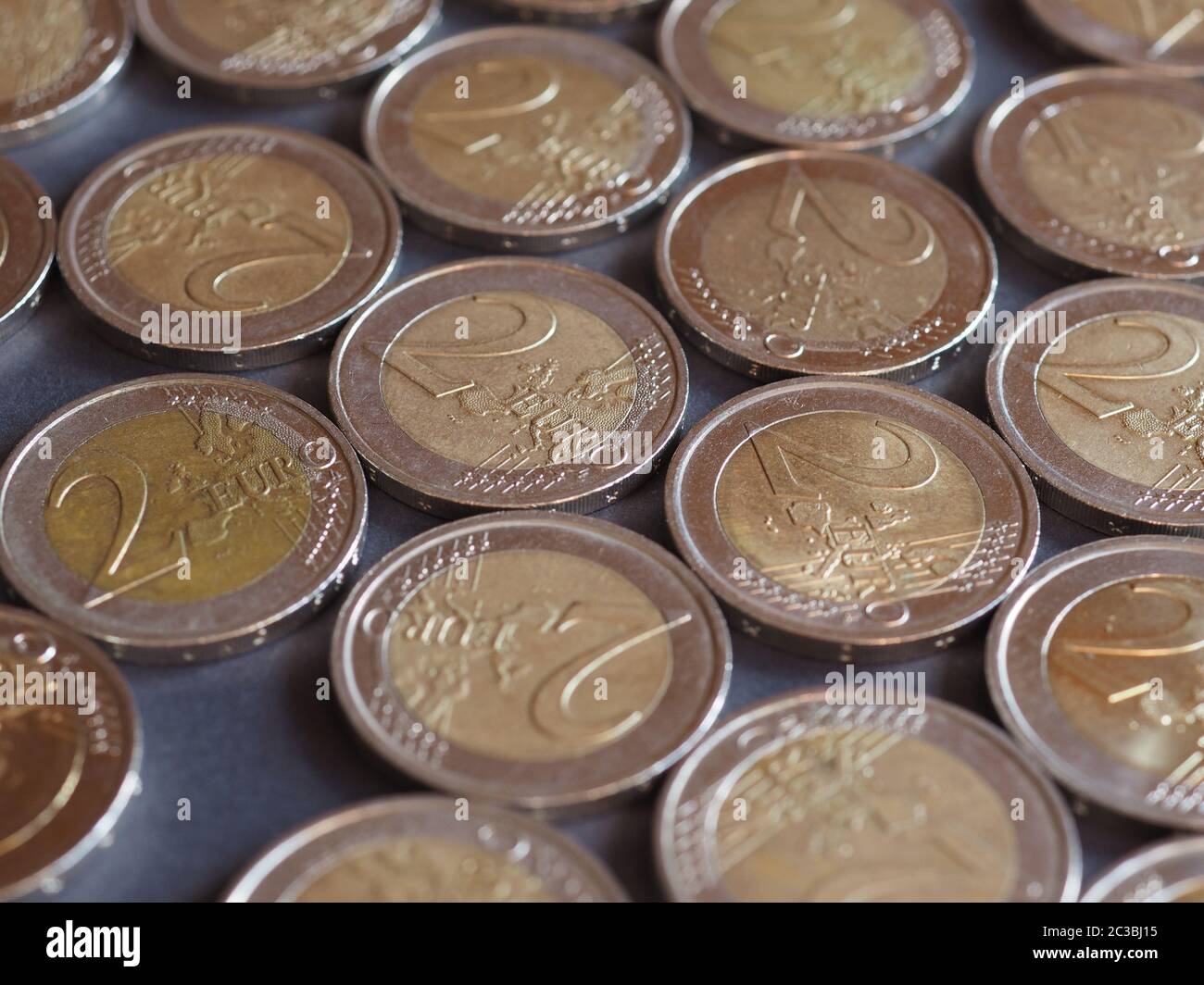 Two Euro coins money (EUR), currency of European Union Stock Photo - Alamy