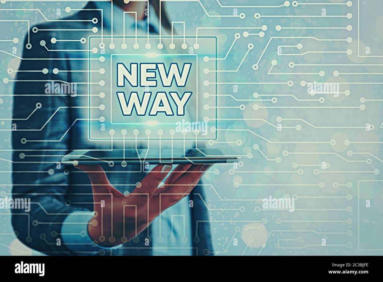 Conceptual hand writing showing New Way. Concept meaning Charting a ...