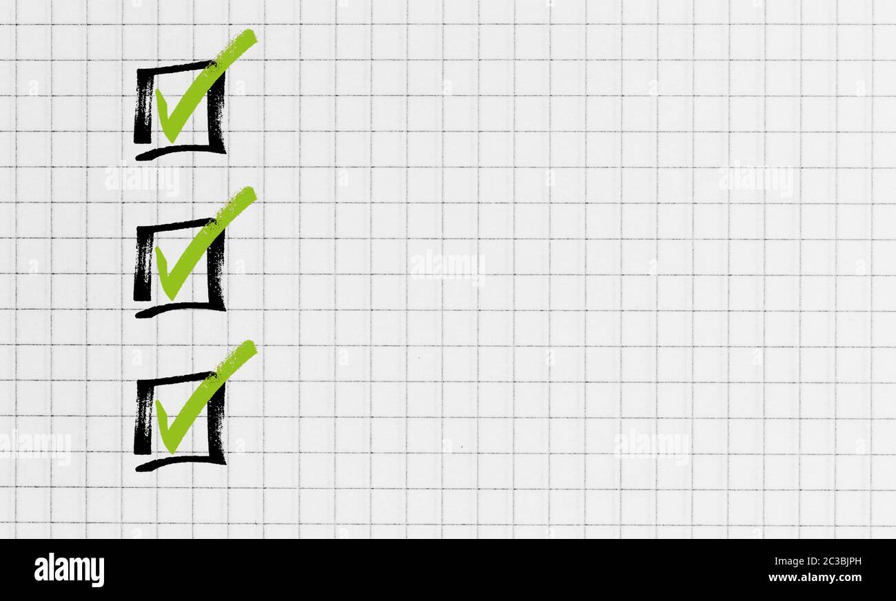 Checklist on notepad concept Stock Photo - Alamy