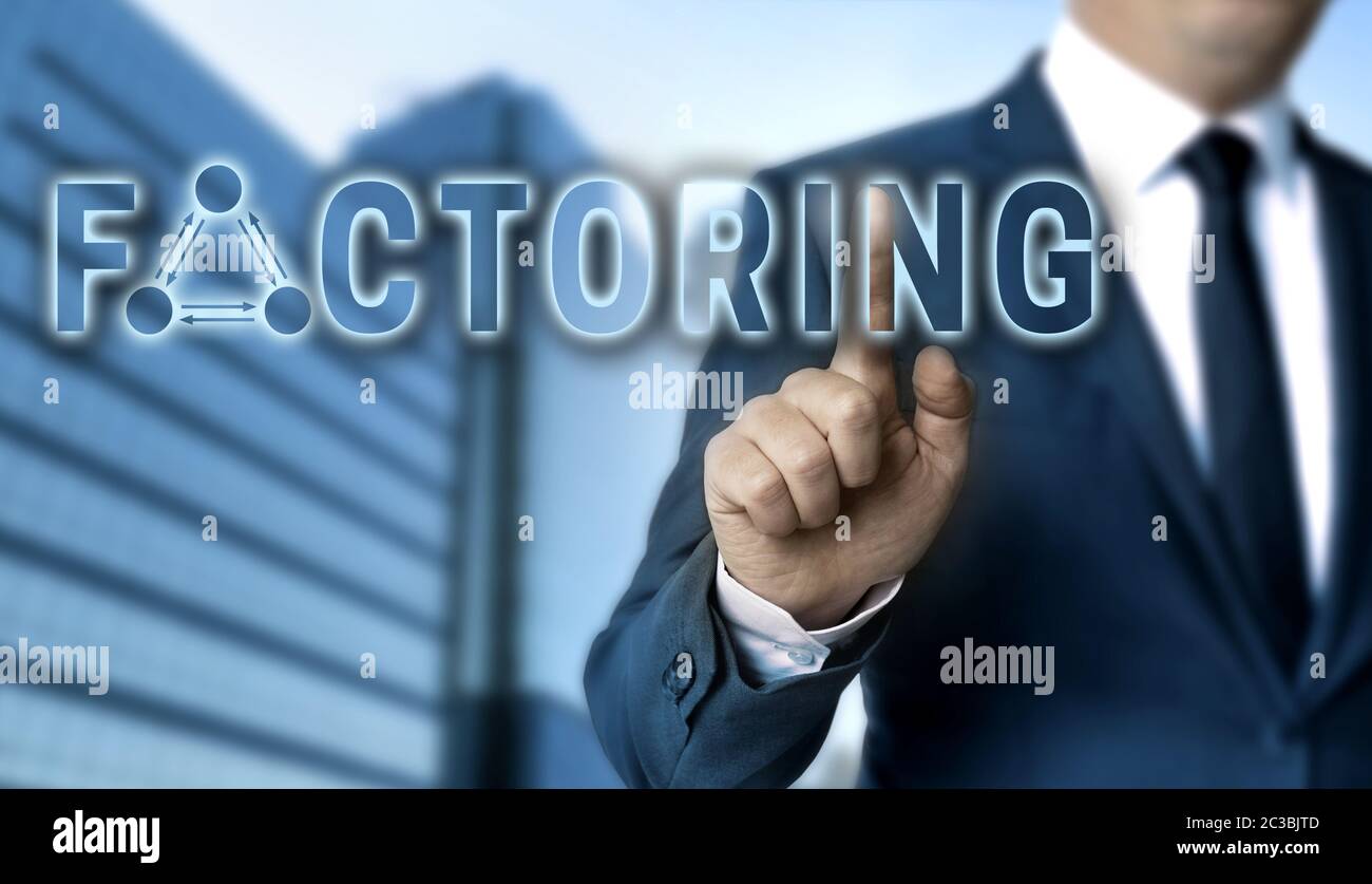 Factoring concept is shown by businessman Stock Photo - Alamy