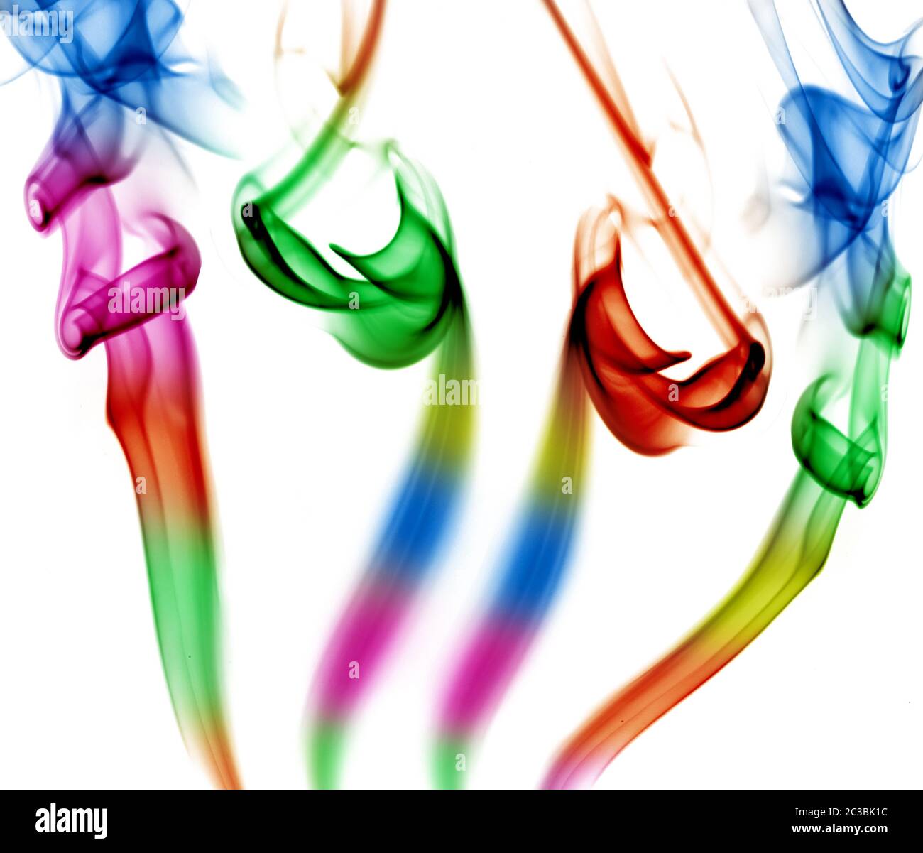abstract colored smoke in white background Stock Photo - Alamy