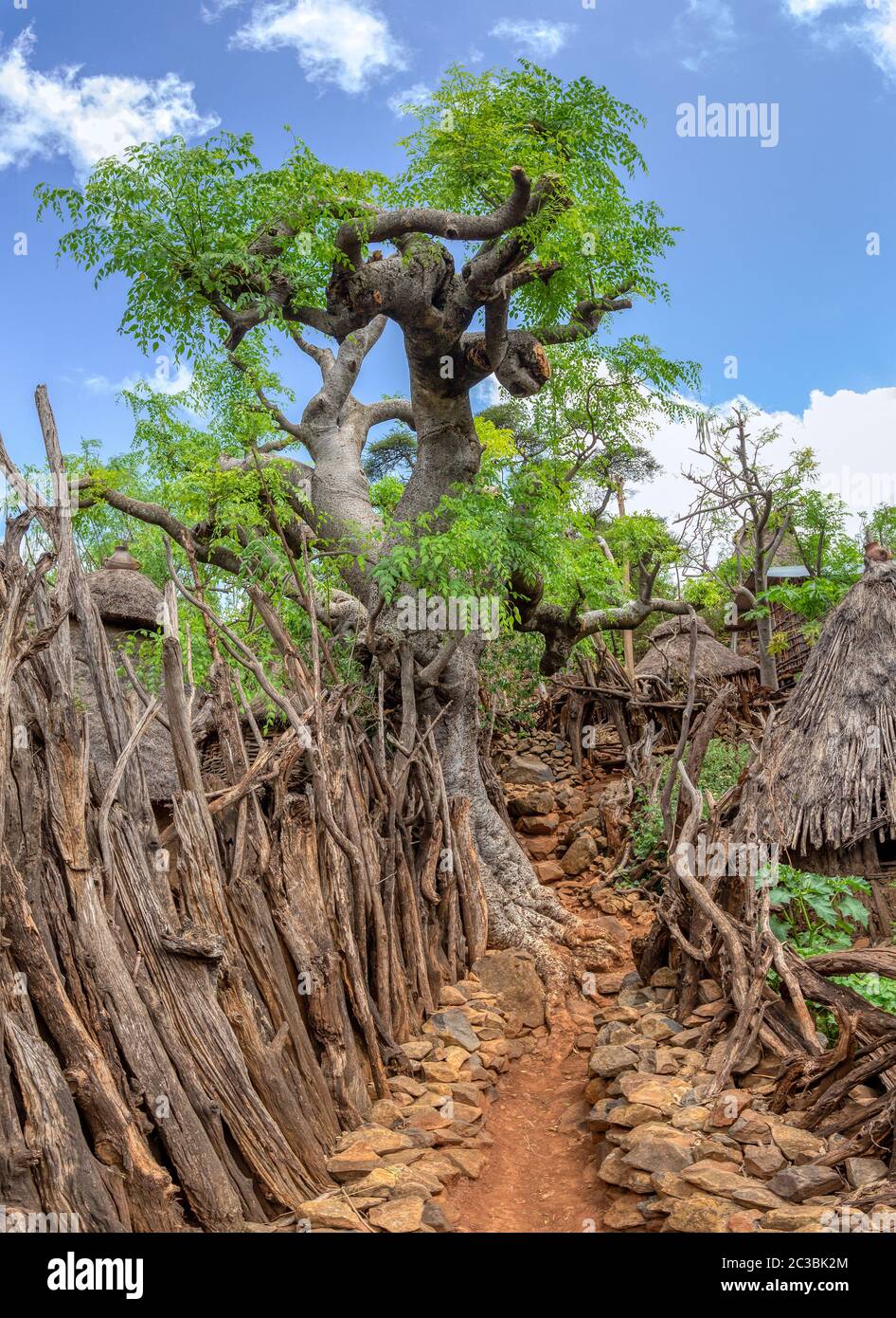 Fantastic walled village tribes Konso. African village. Africa ...