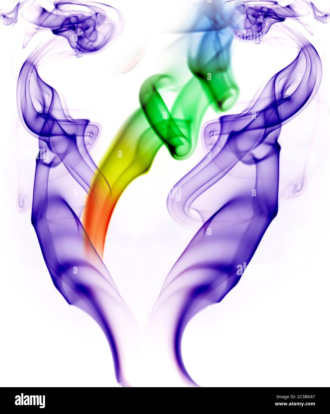 abstract colored smoke in a white background Stock Photo - Alamy