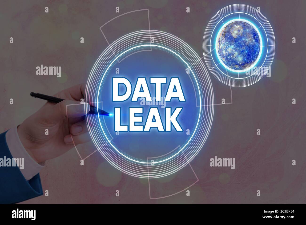 Conceptual hand writing showing Data Leak. Concept meaning released ...