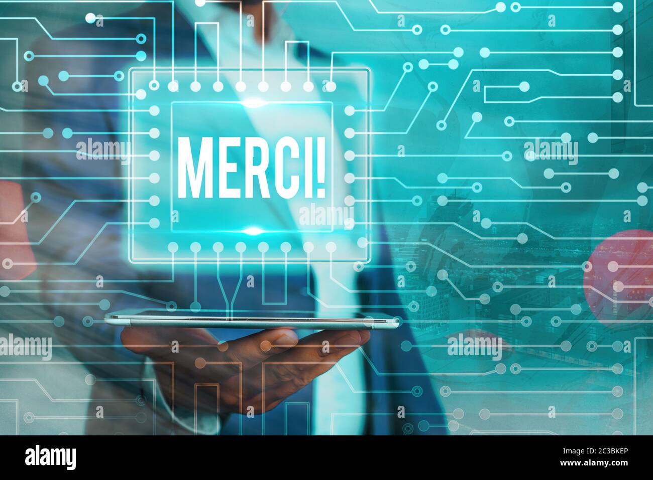 Text sign showing Merci. Business photo showcasing thank you in French ...