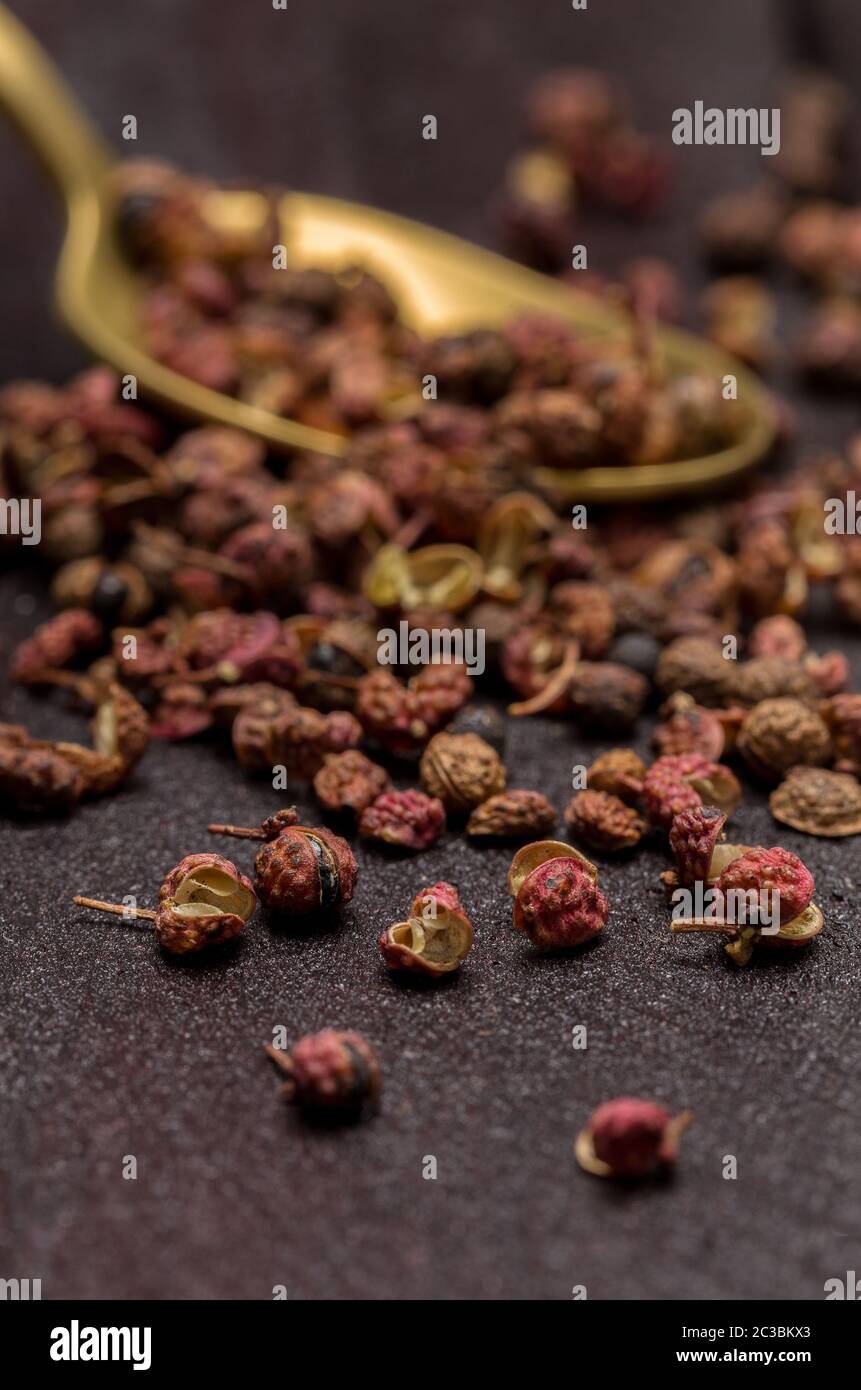Dried red Szechuan pepper Stock Photo - Alamy