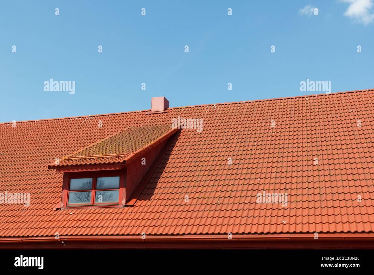 Classic red tile roof window hi-res stock photography and images - Alamy