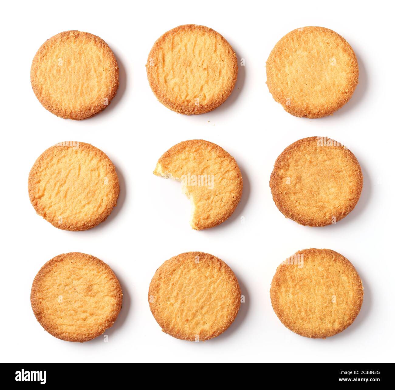 butter cookies isolated on white background Stock Photo - Alamy