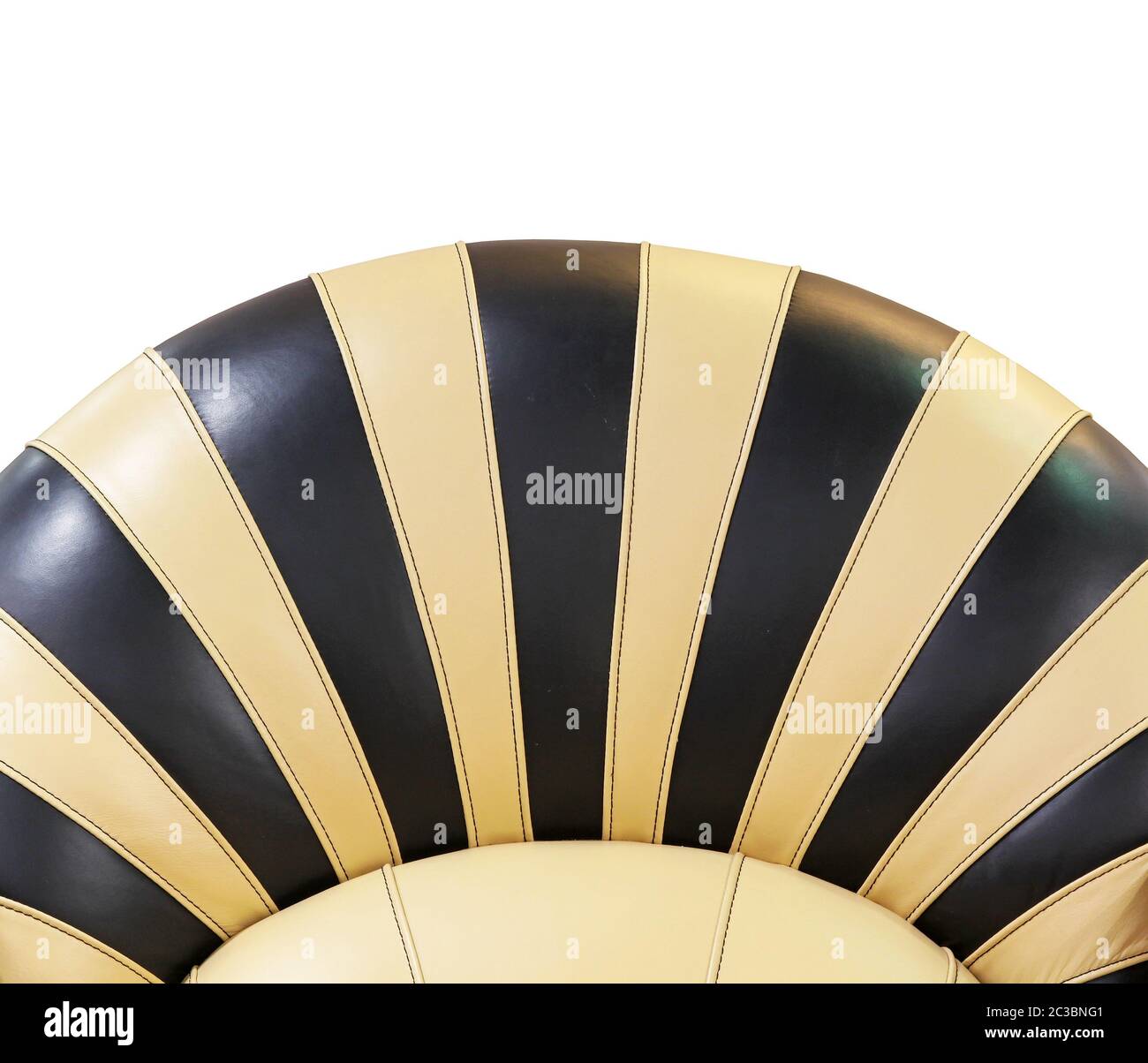 Leather round back rest with sunrays Stock Photo - Alamy