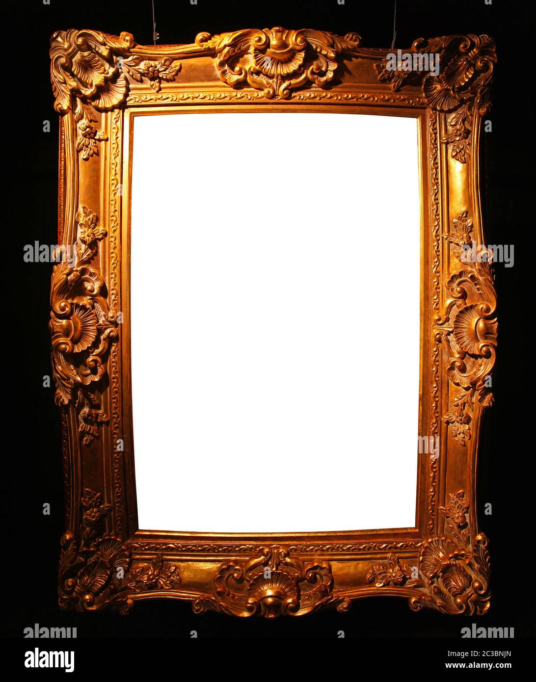 Rustic gold frame for portraits Stock Photo - Alamy