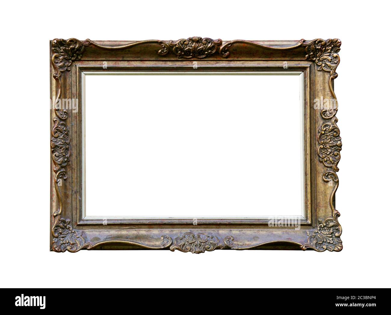 Old picture frame isolated included clipping path Stock Photo - Alamy