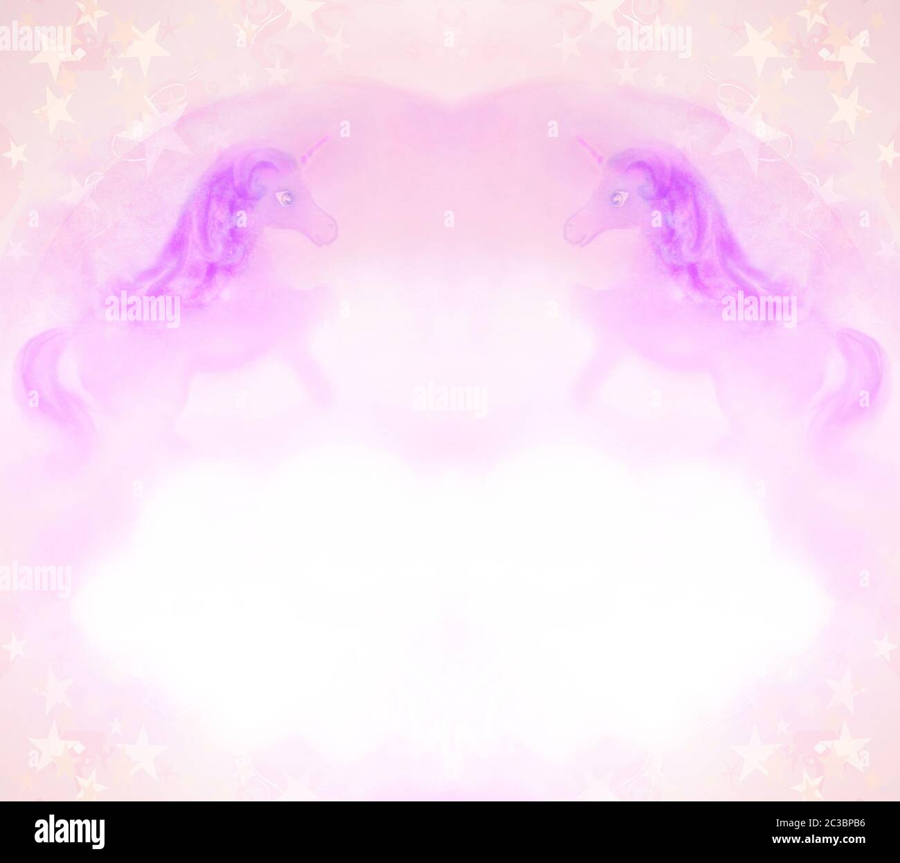 pink unicorns and decorative frame Stock Photo - Alamy