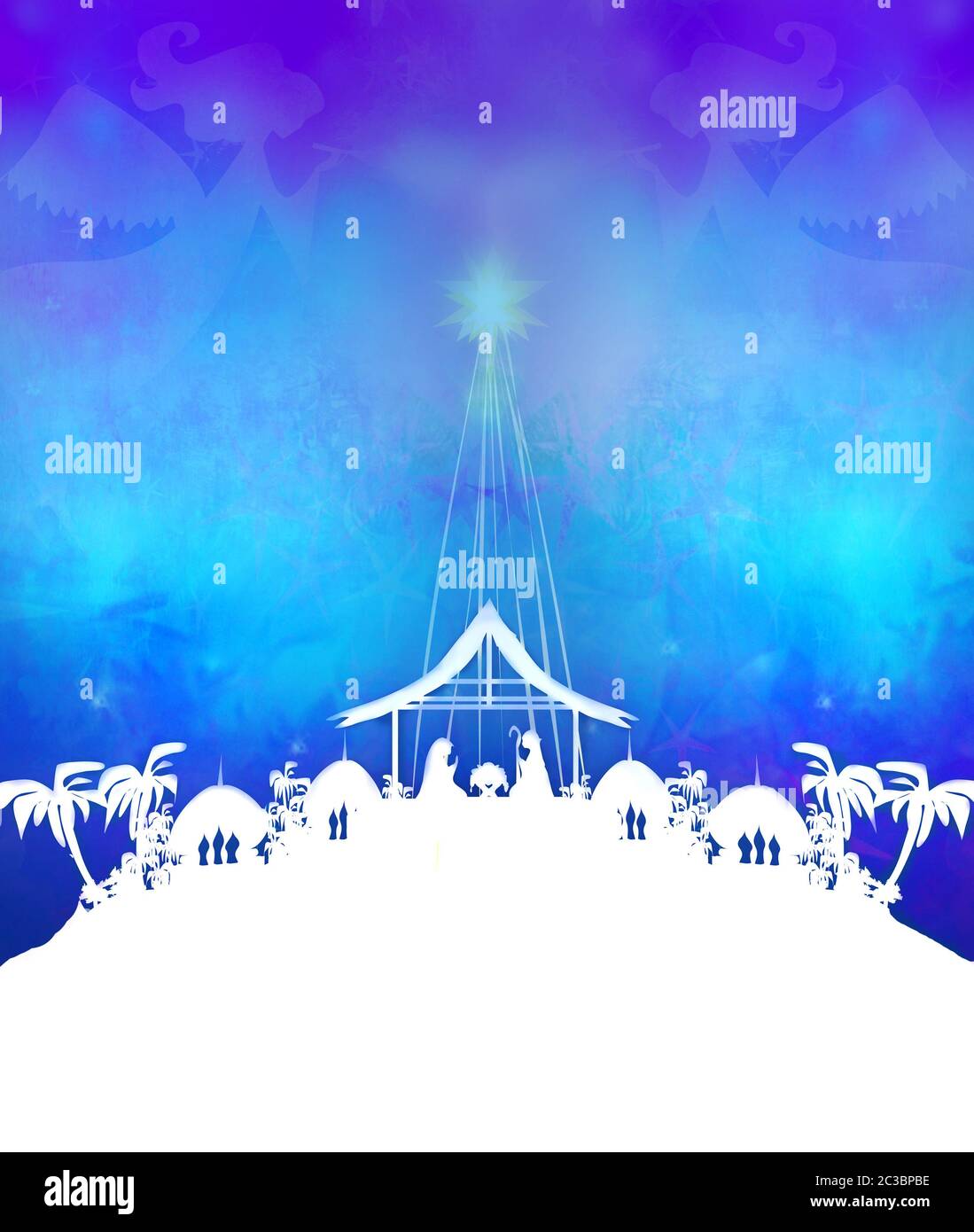 Christmas religious nativity scene with angels Stock Photo - Alamy