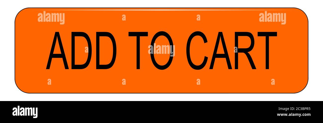 orange Add to cart Button on white backround - illustration Stock Photo ...