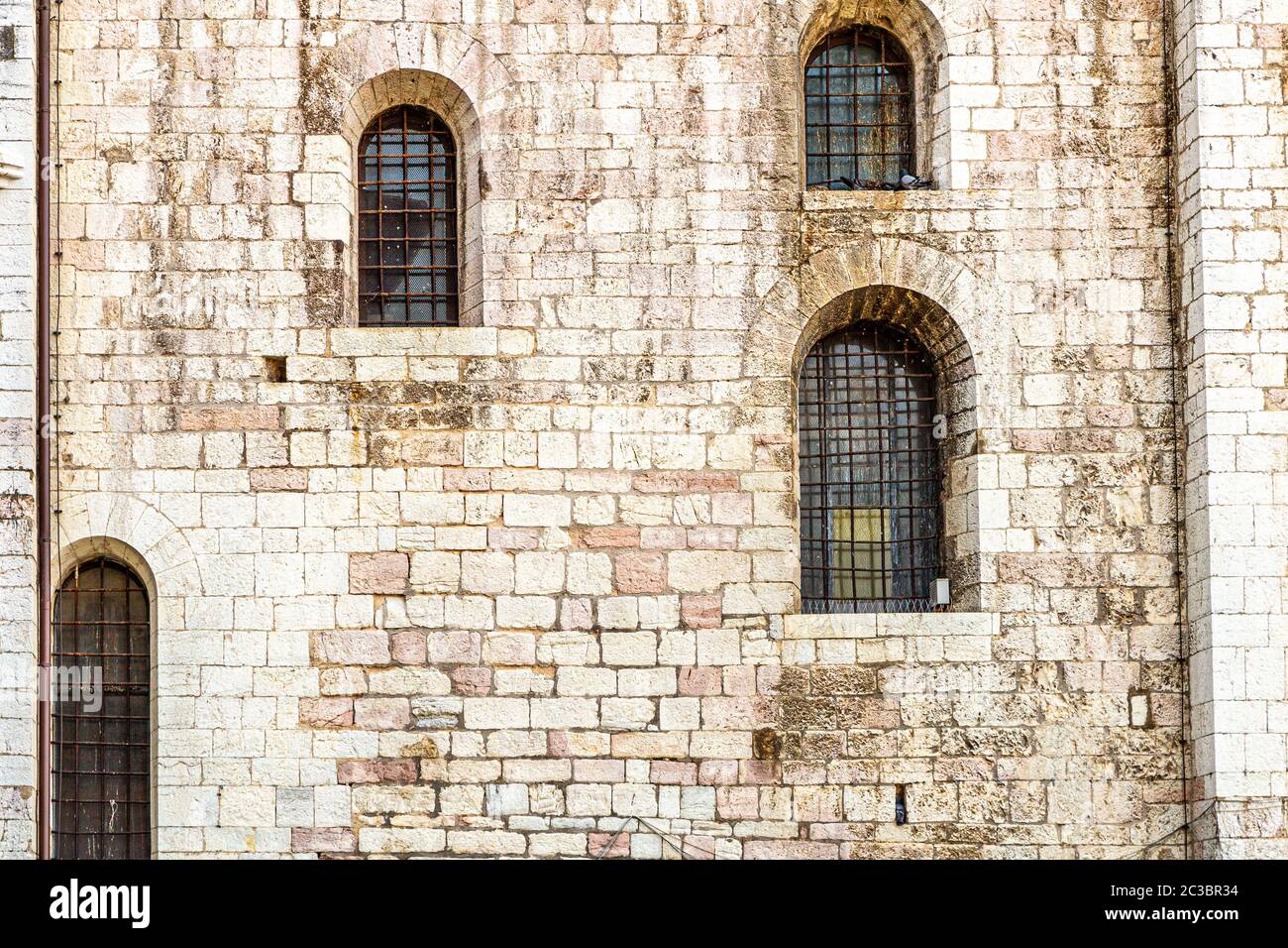 windows in the facades of ancient medieval houses Stock Photo - Alamy