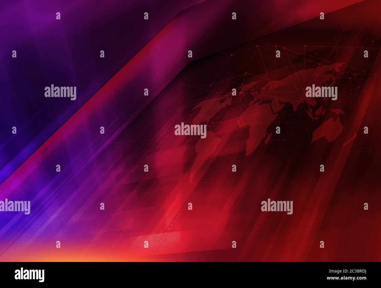 Red tech background world map hi-res stock photography and images - Alamy
