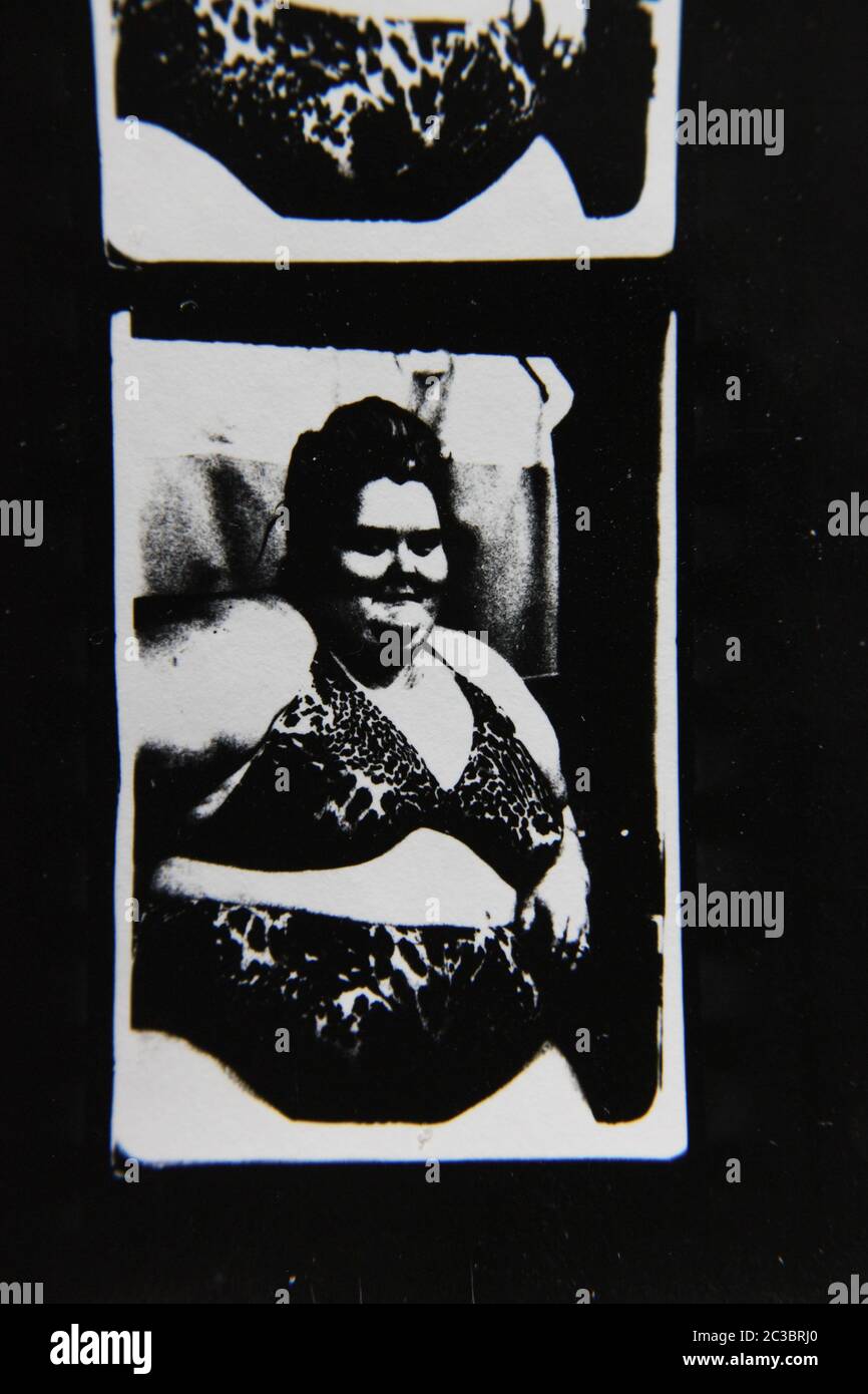 Fine 70s vintage contact print black and white extreme photography of a ...