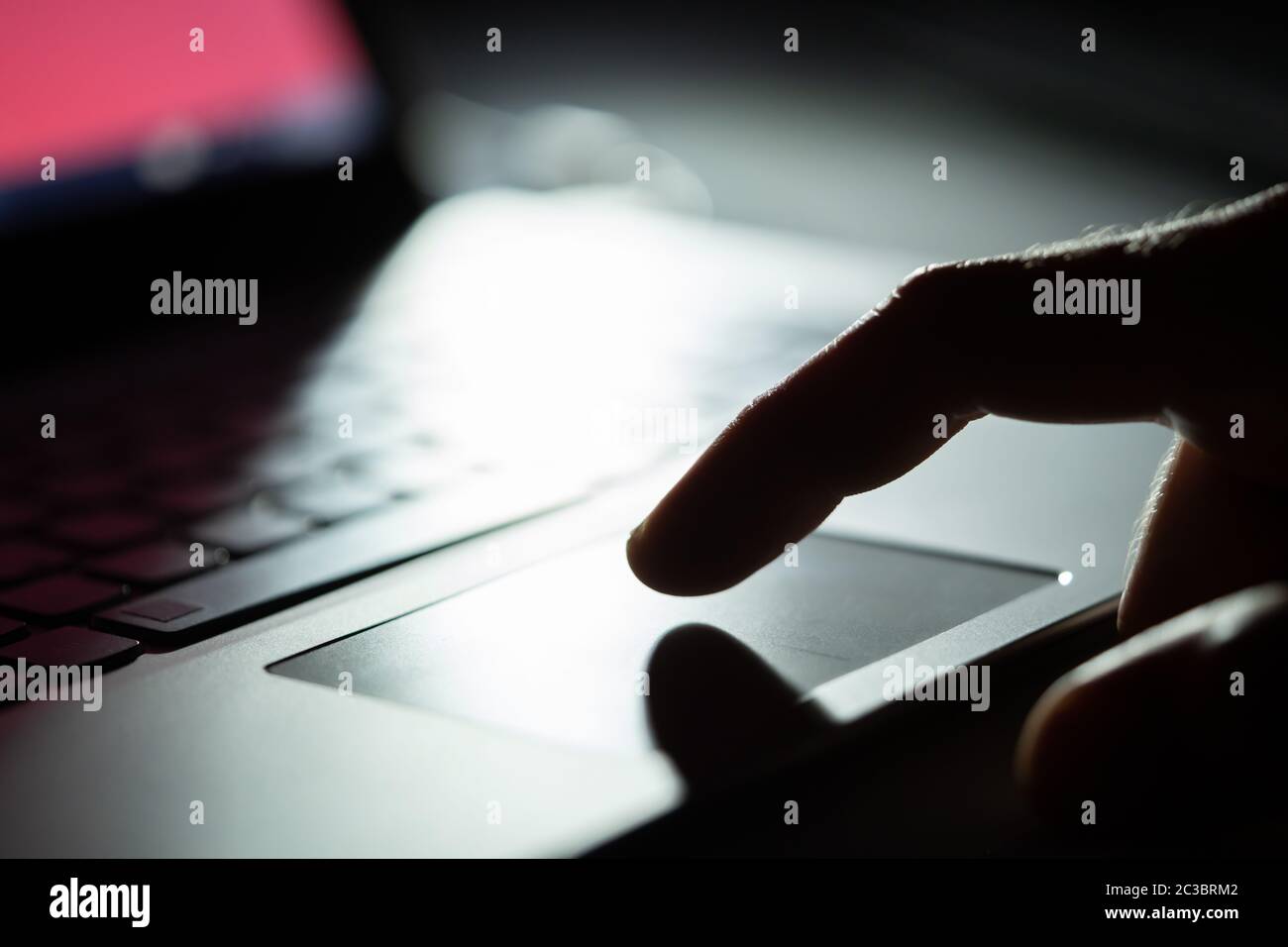 Hand using touchpad on hi-res stock photography and images - Alamy