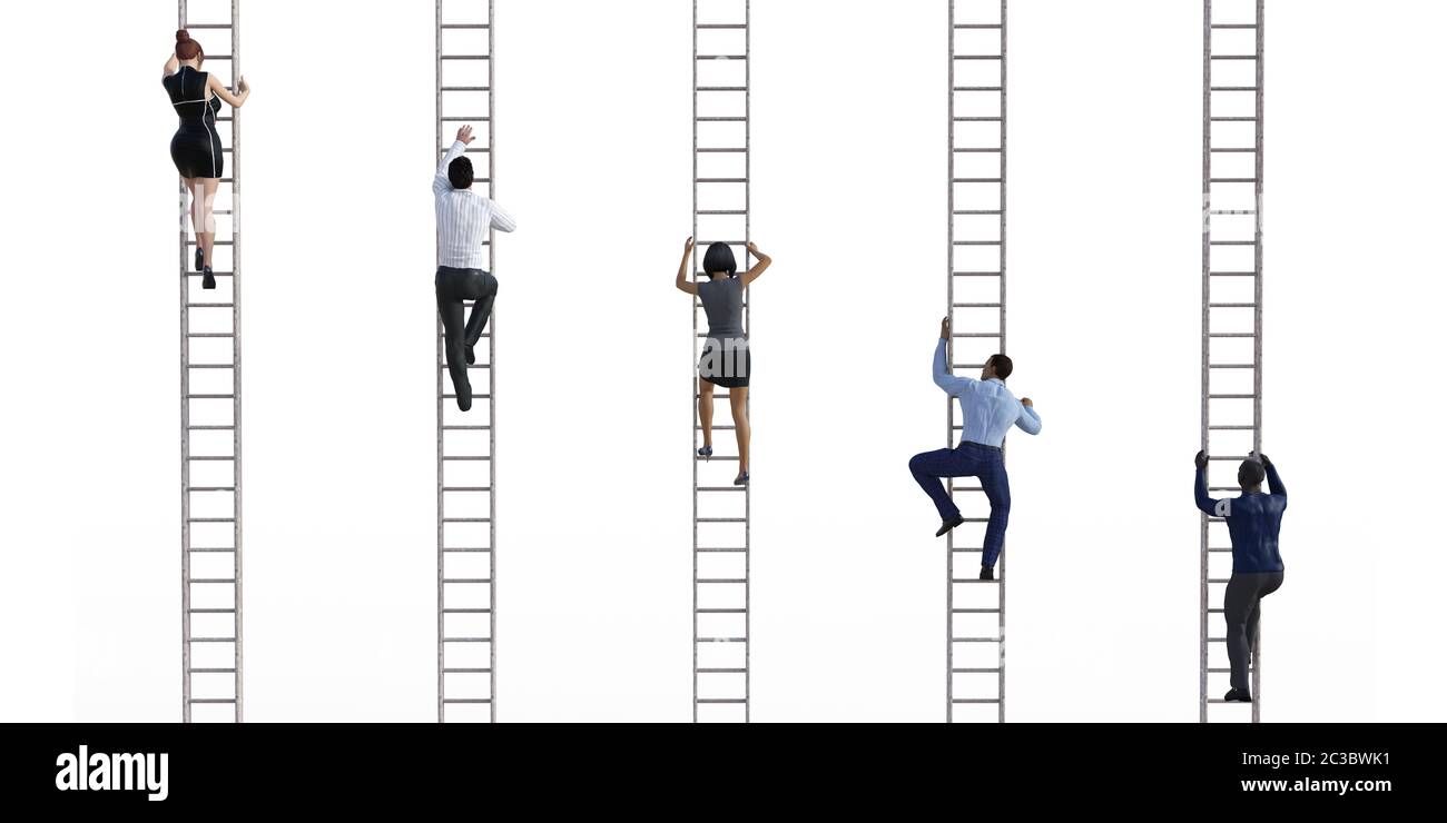 Joining the Rat Race with Endless Climbing of Corporate Ladder Stock ...