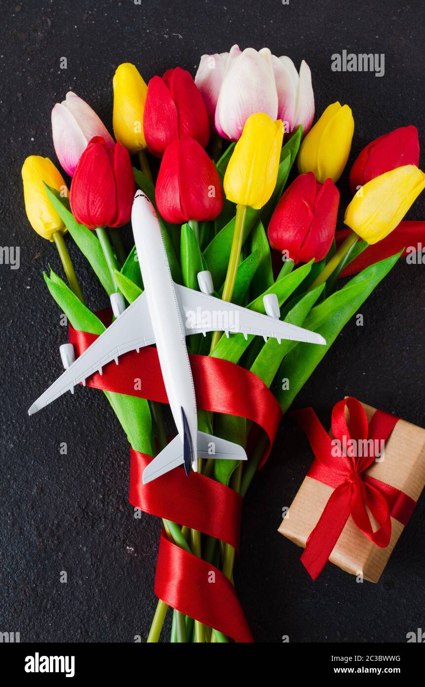 Holiday Travel Planning. Greeting card for Valentine's Day or Woman's ...