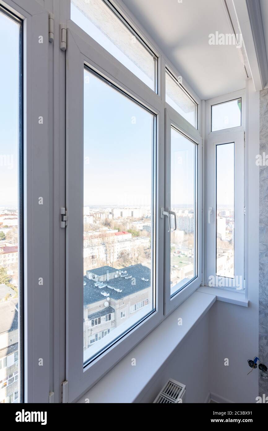 Wide window with open shutters hi-res stock photography and images - Alamy