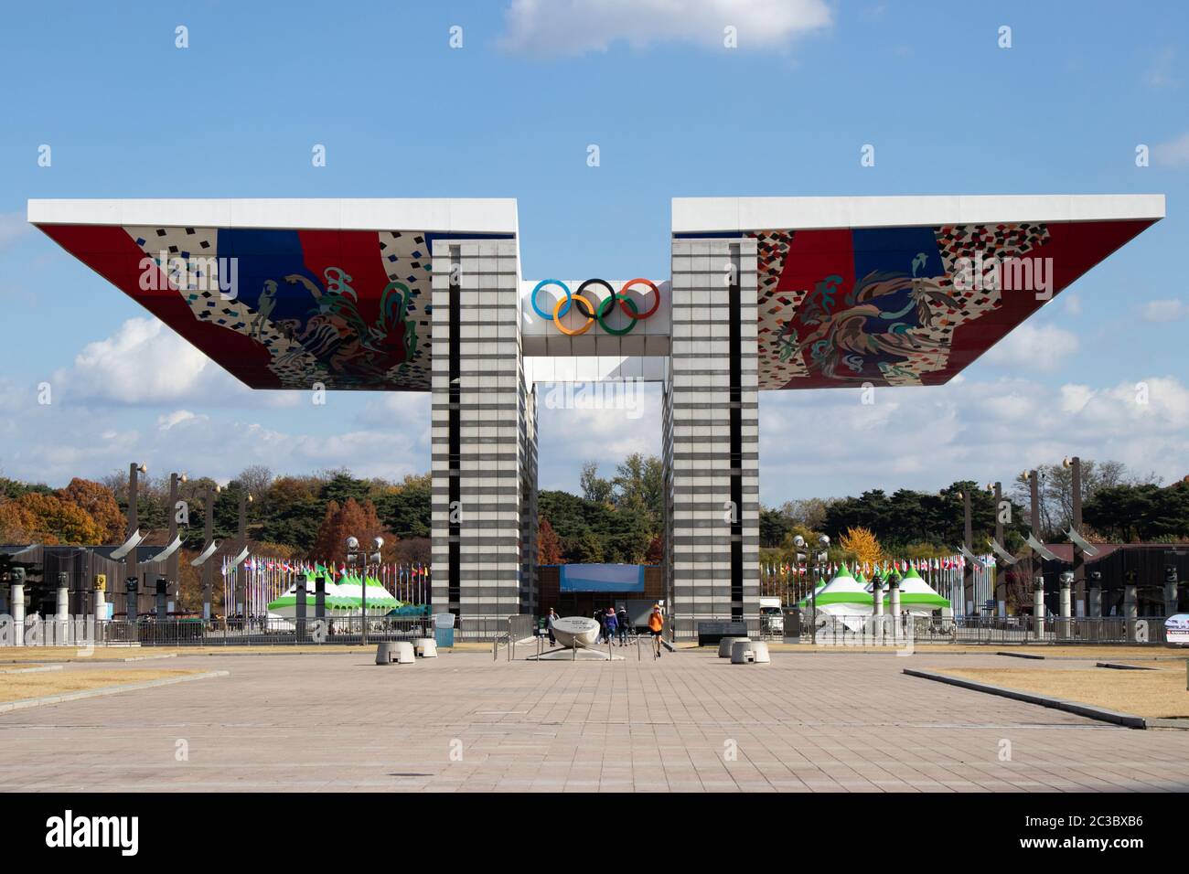 Seoul, South Korea, Nov 9, 2018 : World peace gate locate at Olympic ...