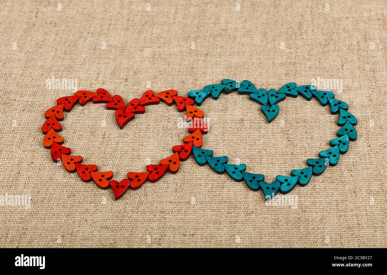 Two Hearts Sewn Together Drawings