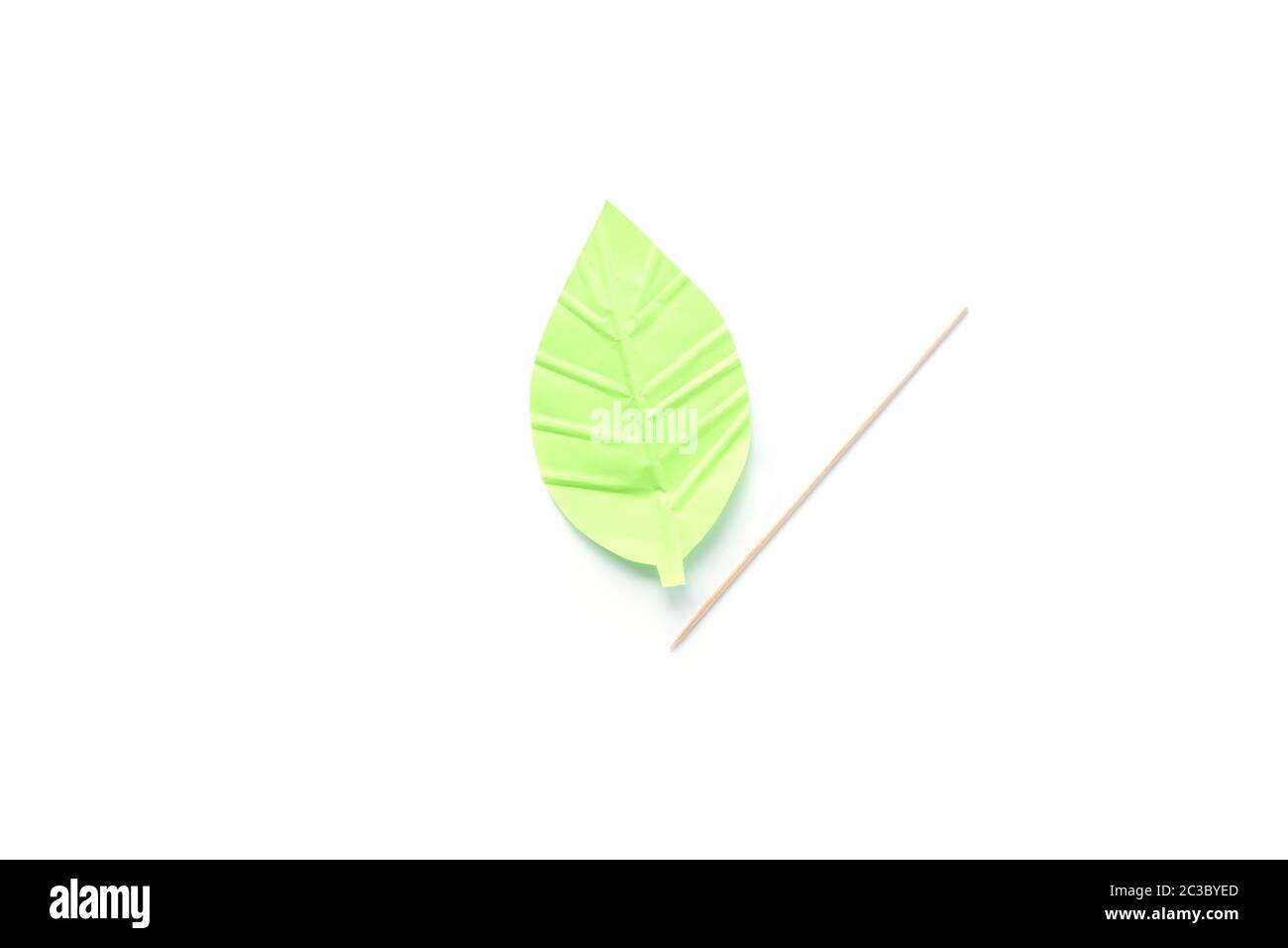 green leaf shape paper detail, simple paper craft for kid and ...