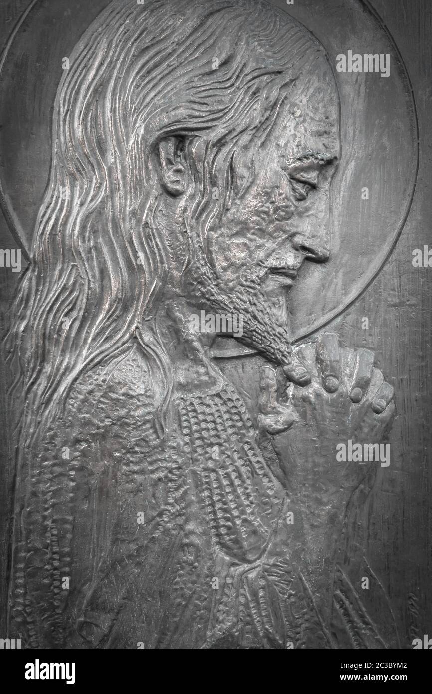 Bas-relief of Jesus Stock Photo - Alamy