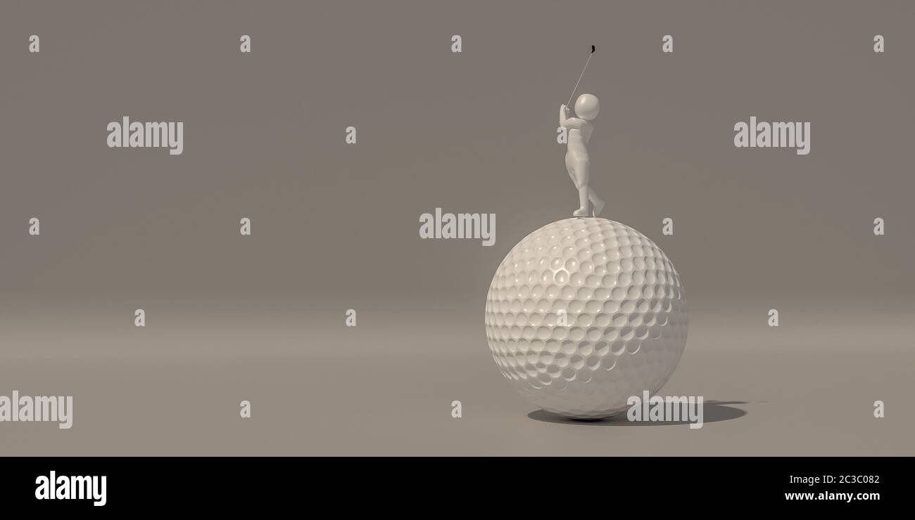 3d illustrator, 3d rendering, Symbol of the playing goft Stock Photo ...