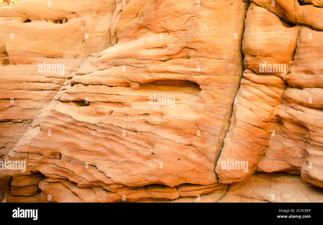 texture of orange stone rock in a colored canyon close up Stock Photo ...