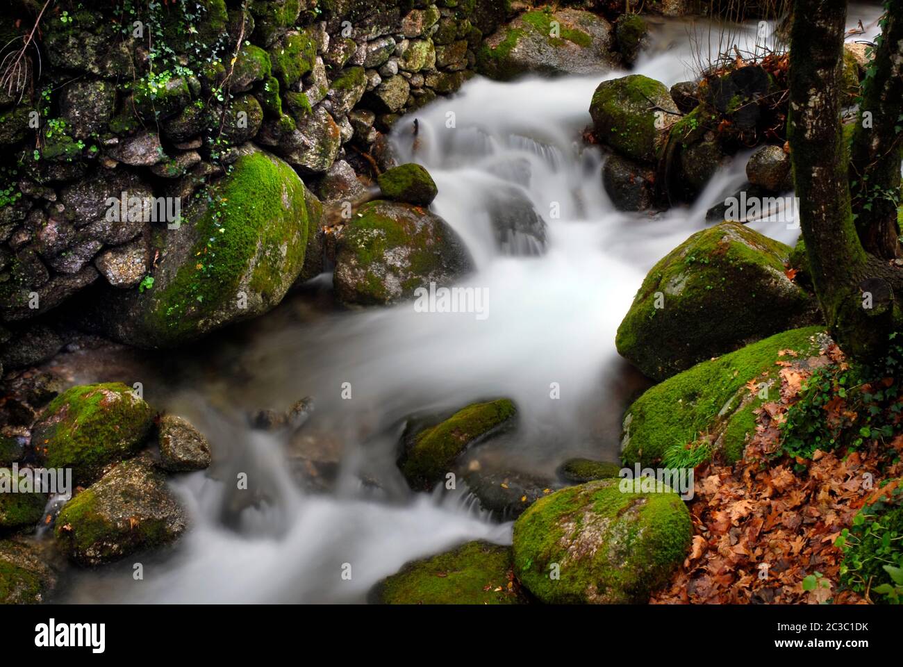 river waterfall in the portuguese national park Stock Photo - Alamy