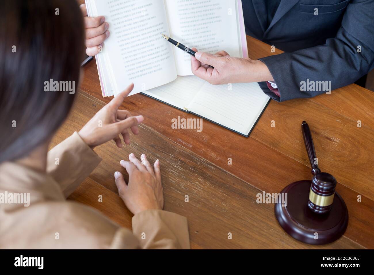 lawyer in office. Counseling and giving advice about legal legislation ...