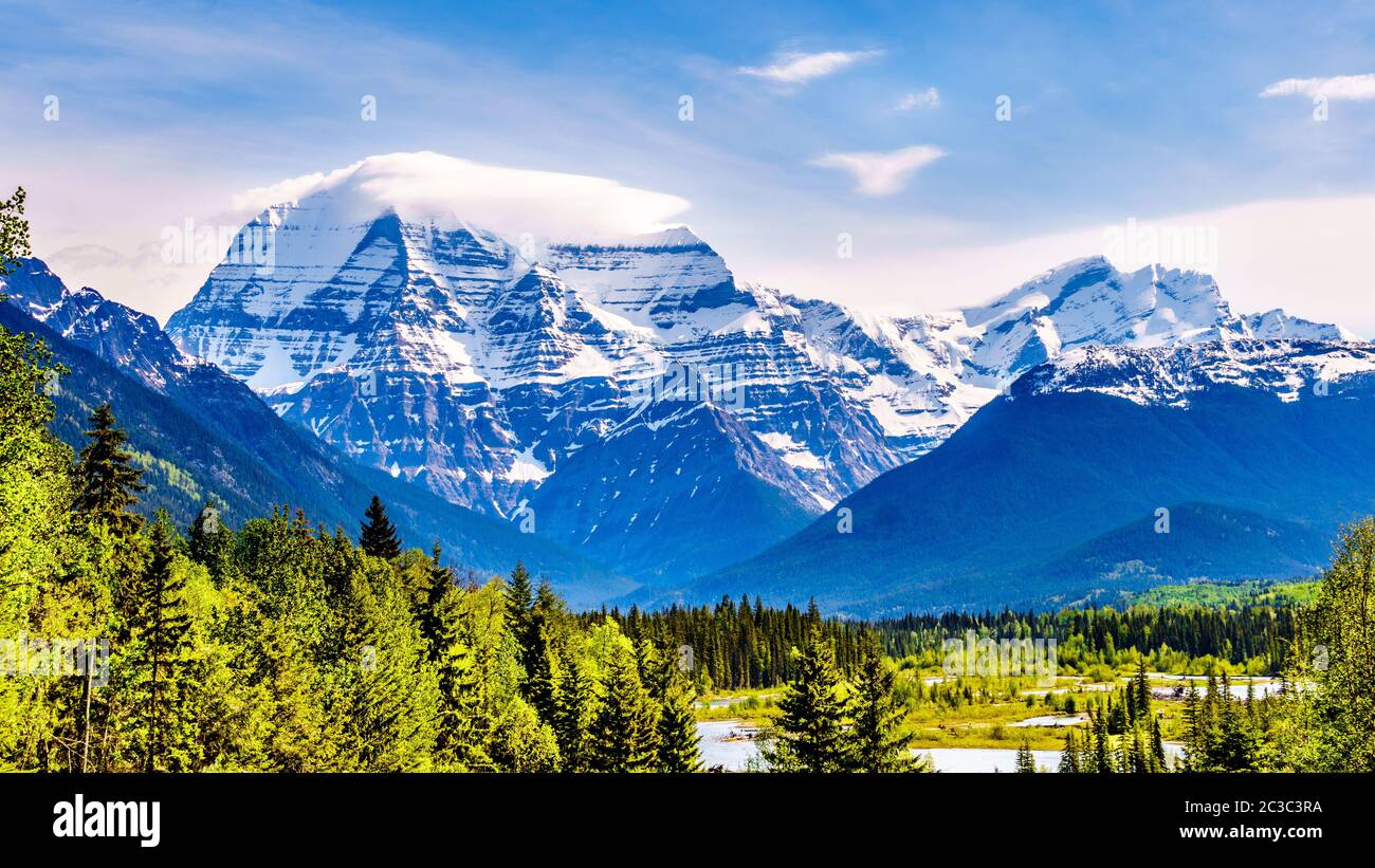 Cloud Blanket over Mount Robson, the highest mountain in the Canadian ...