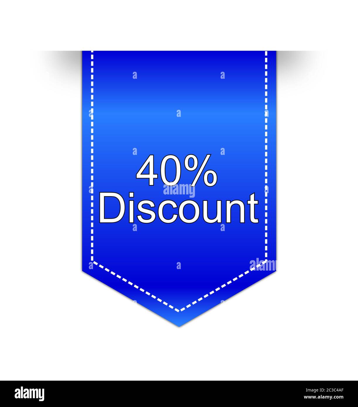 blue 40% Discount label - illustration Stock Photo - Alamy