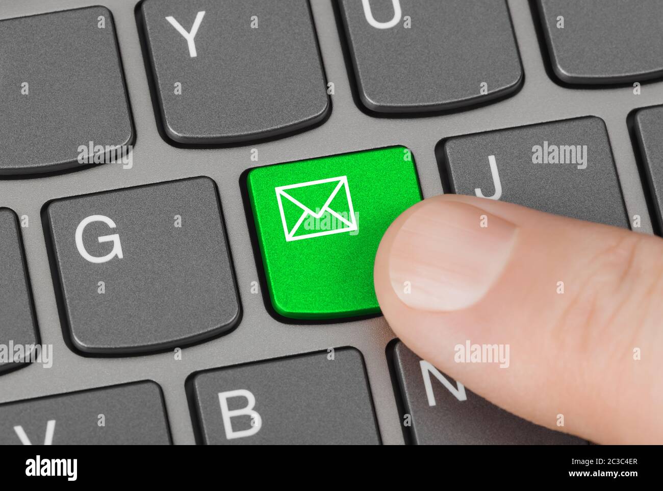 Computer keyboard with letter key Stock Photo - Alamy